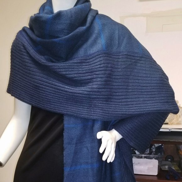 Vince Camuto | Accessories | New W Rag Medieval Blue Large Shawl Wrap ...